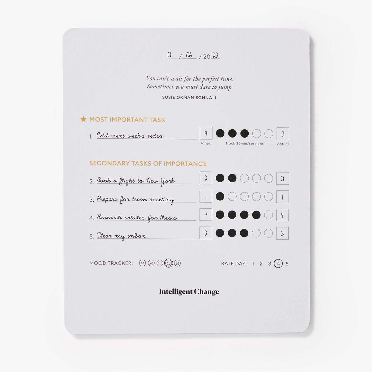 Productivity Planner® Cards - Be More Productive | Intelligent Change