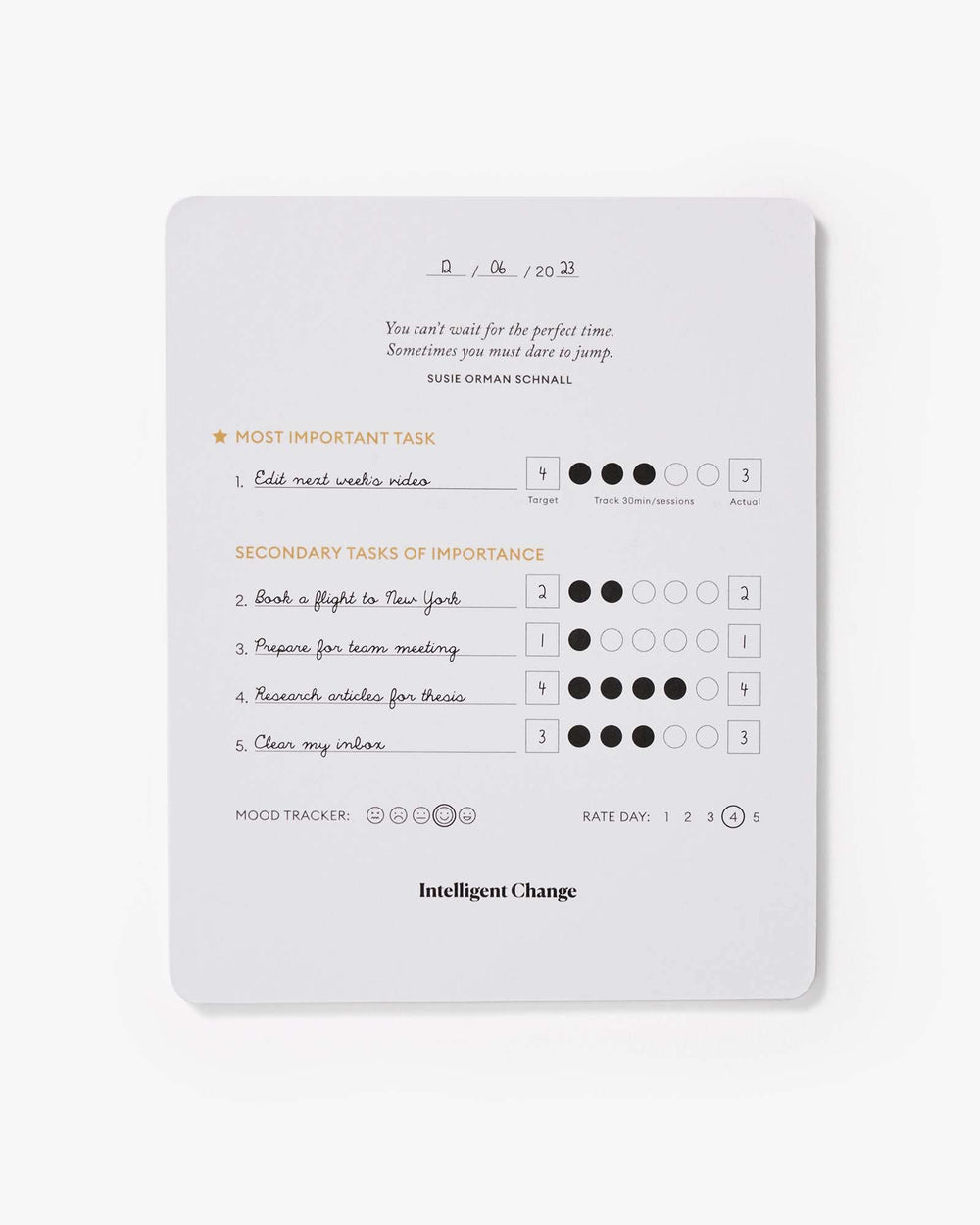 Productivity Planner® Cards - Be More Productive | Intelligent Change