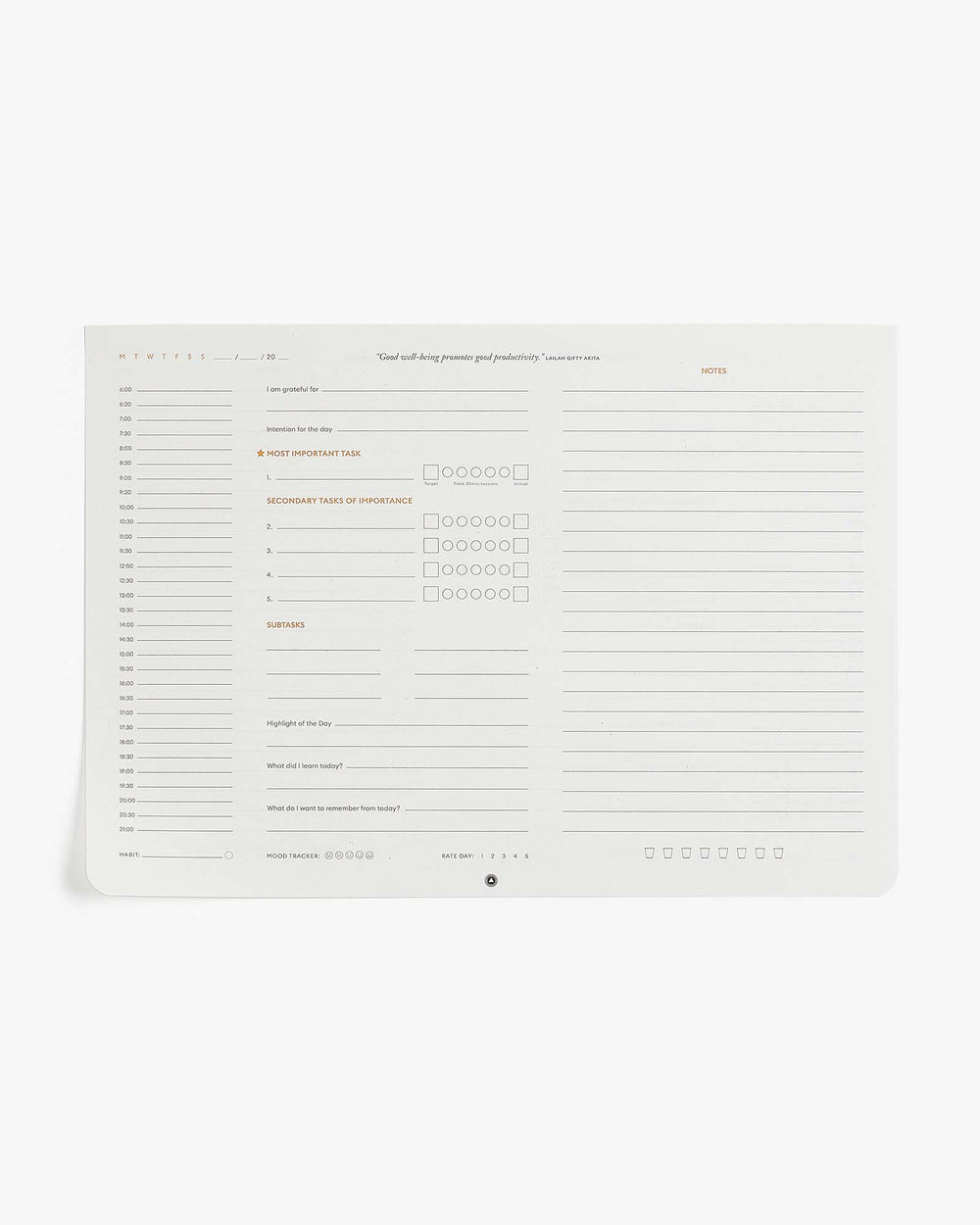 Productivity Daily Desk Pad | Intelligent Change