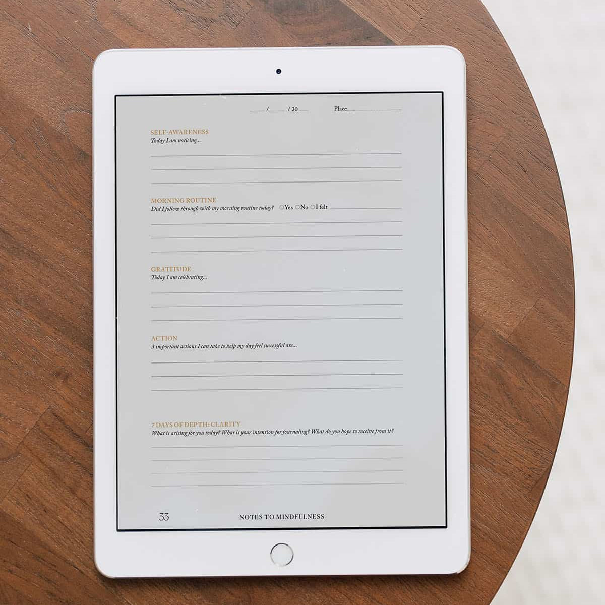 Notes to Mindfulness Journal | Intelligent Change x Chelsea Kauai